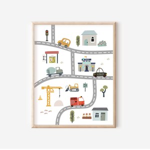 Transport Alphabet Numbers Prints Set of 6, Boy Room Printable Wall Art ...