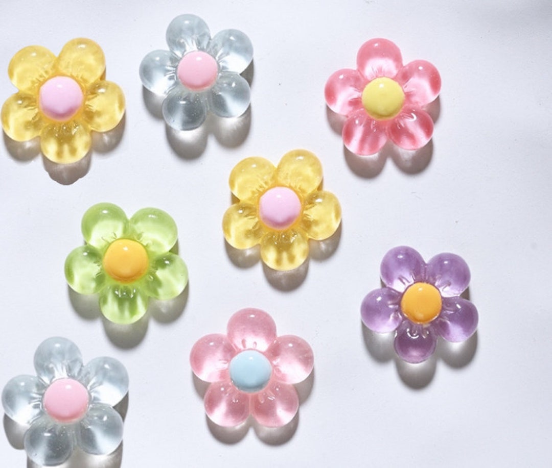 Jelly Flower Shoes Charms, Pastel Flowers Crocs Charms - Etsy