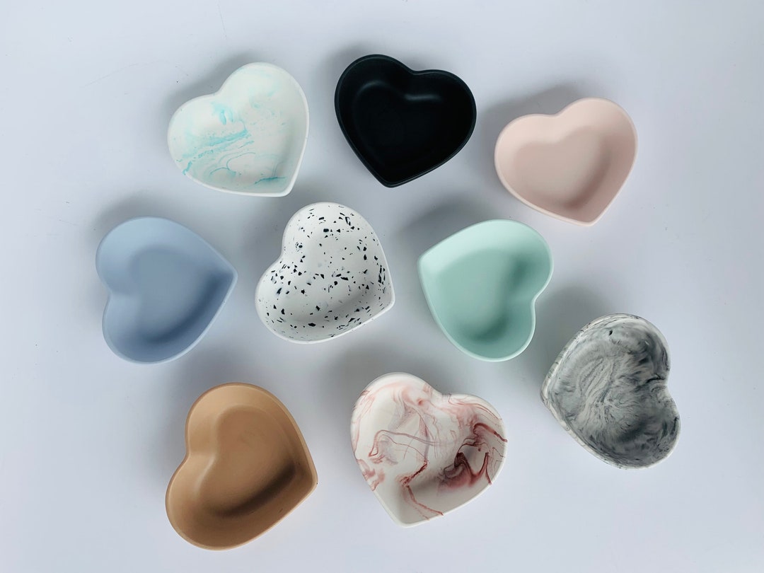 Heart Trinket Tray Home Decor Heart Dish Jewelry Tray - Etsy