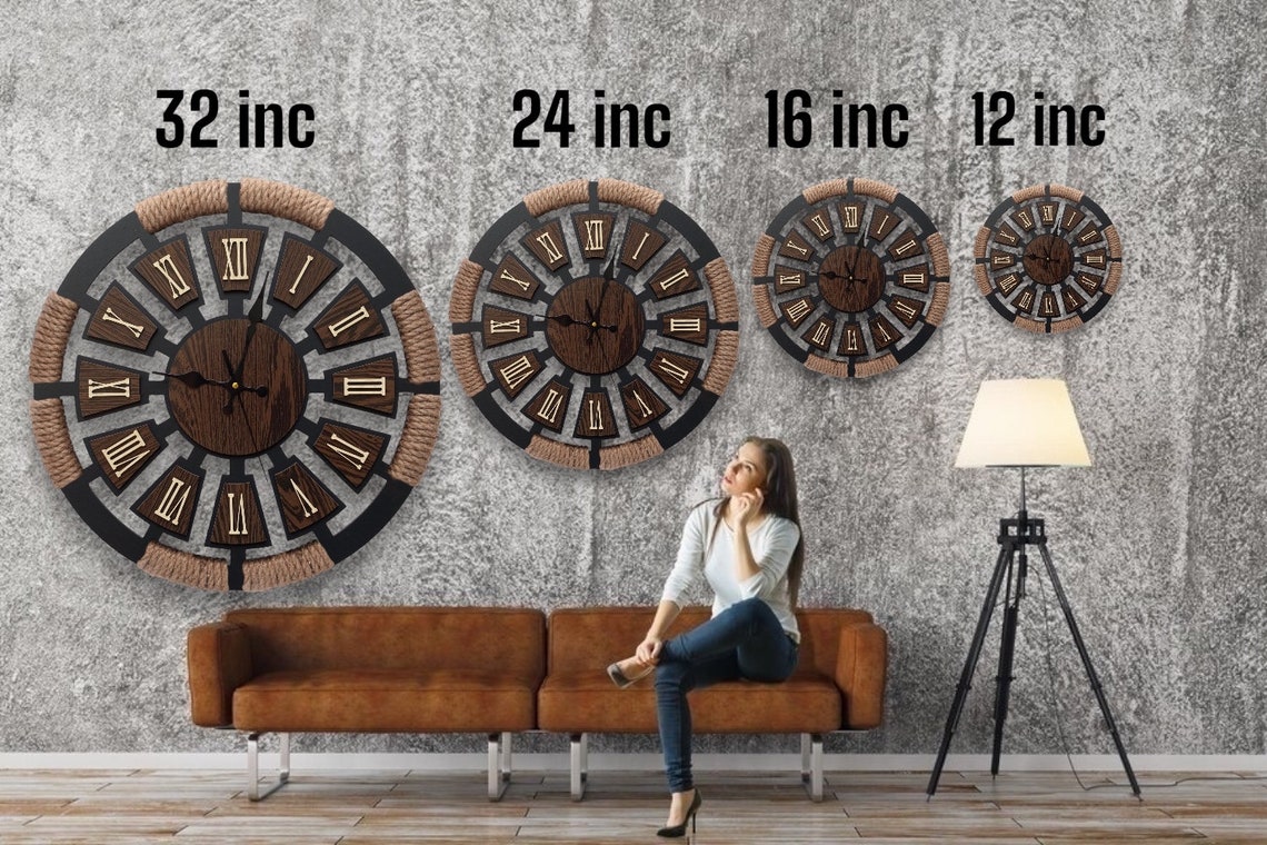 Large Wall Clock Special Design Personalized Wood Fair - Etsy