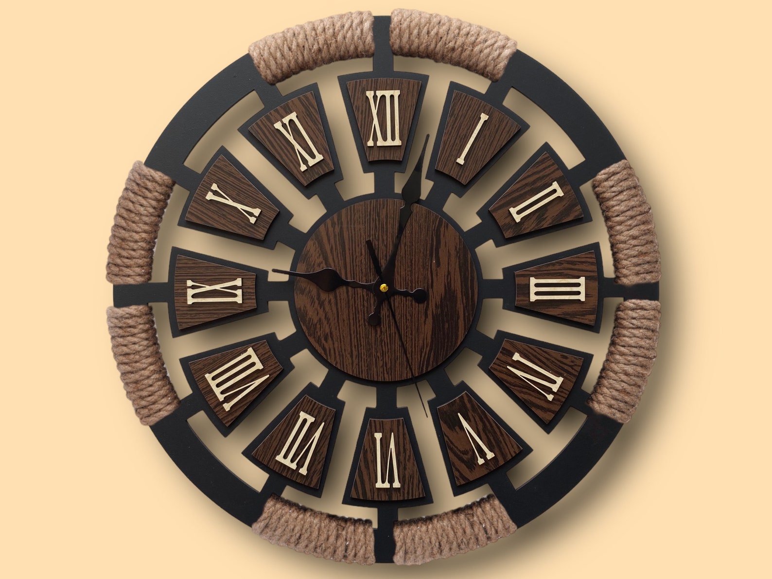 Large Wall Clock Special Design Personalized Wood Fair - Etsy