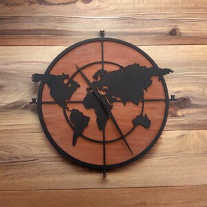 Large Wall Clock Special World Design Personalized Wood - Etsy