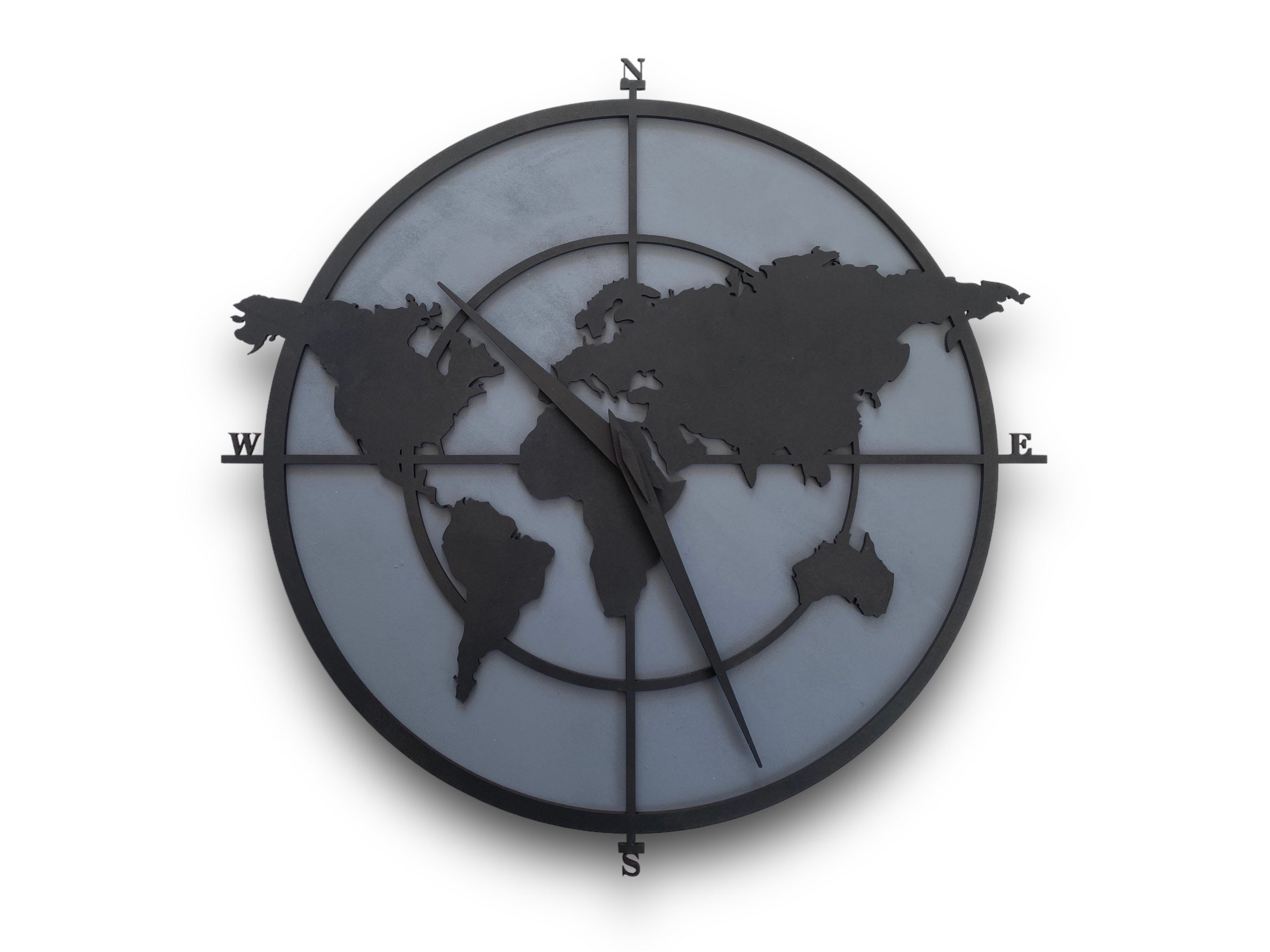 Large Wall Clock Special World Design Personalized Wood - Etsy
