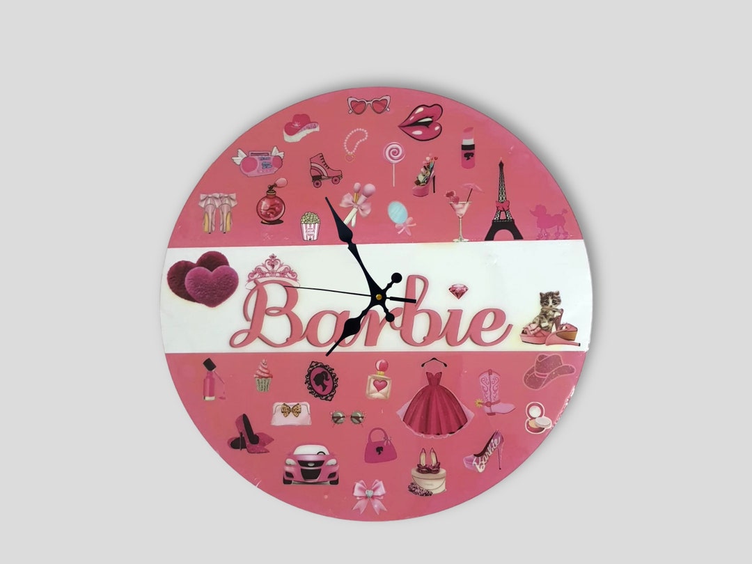 Barbie Wall Clock, Special Design, Epoxy Resin Clock, Fair Price. - Etsy