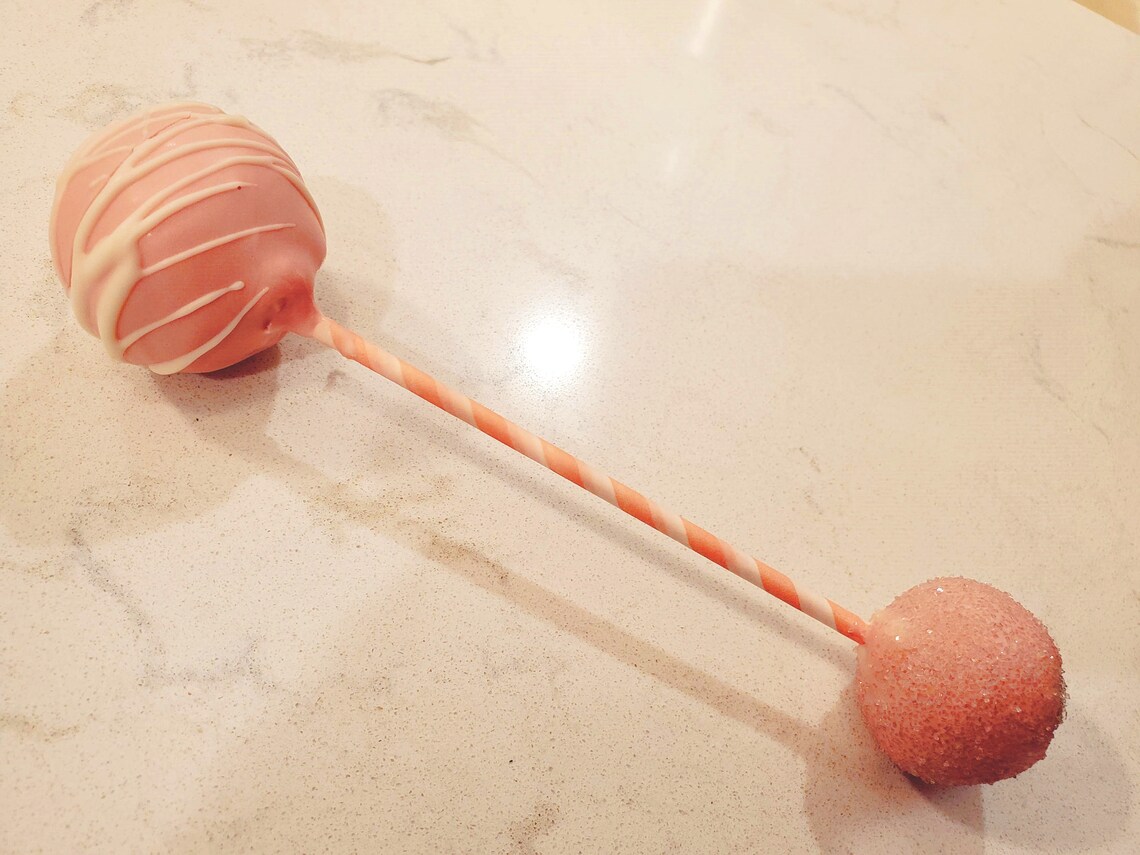 Cake Pop and Cake Pop Rattle for Baby Shower (girl) Baby Shower Favors ...
