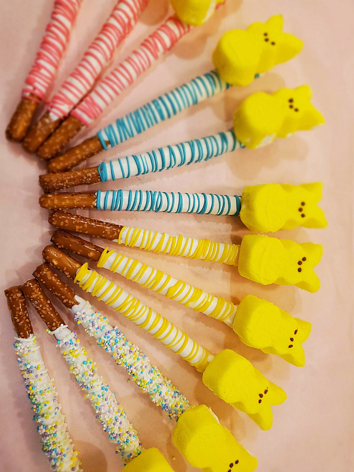 Chocolate Covered Pretzel Rods (dozen) for Easter Spring Parties Party ...