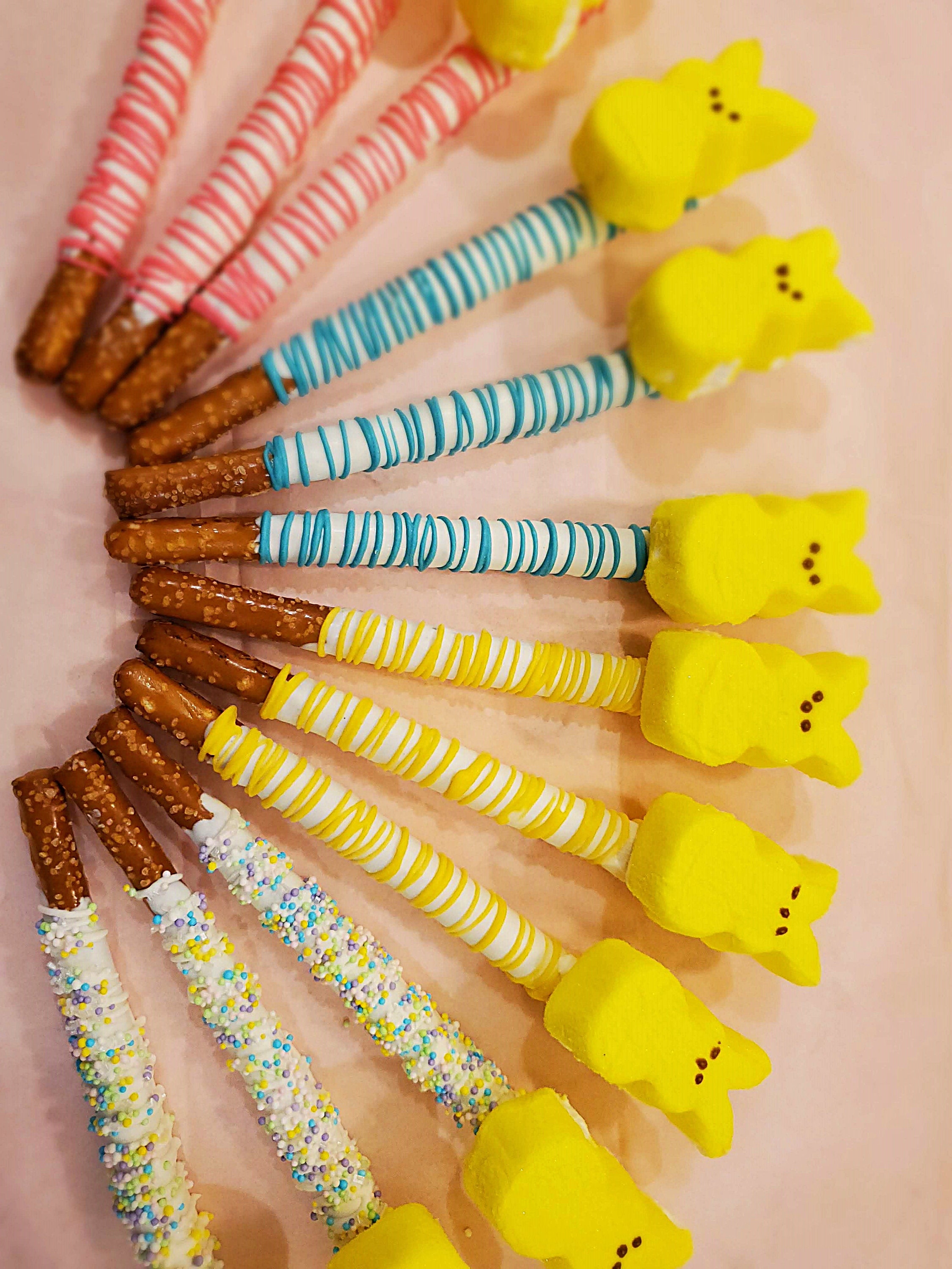 Chocolate Covered Pretzel Rods (dozen) for Easter Spring Parties Party ...