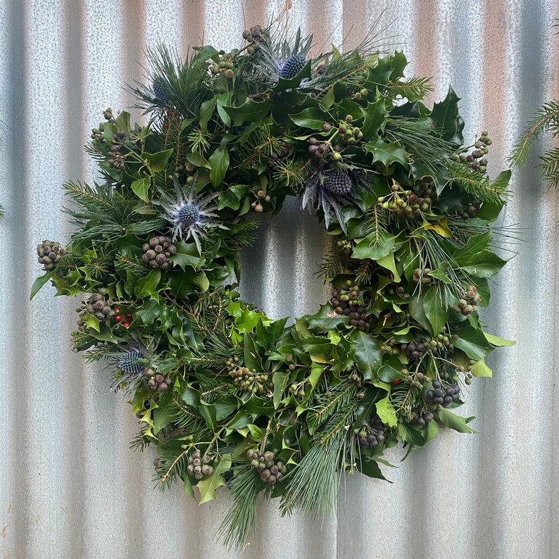PRE ORDER Handmade Christmas Wreath Florists Choice - Etsy UK