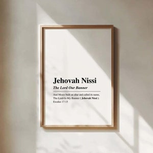 Jehovah Nissi Wall Art Printable, Names of God Decor, the Lord Our ...