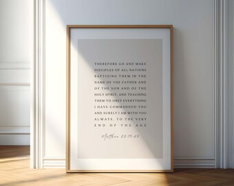 Matthew 28:19-20 - Etsy