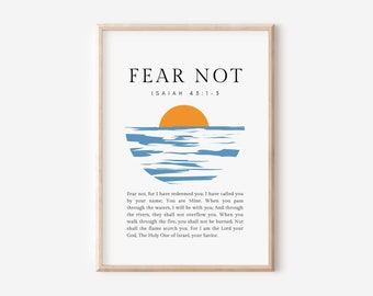 Isaiah 43:1 Do Not Fear for I Have Redeemed You Bible Verse Wall Art ...