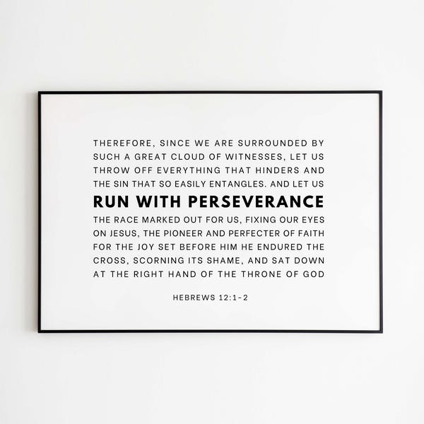Hebrews 12 1 - Etsy
