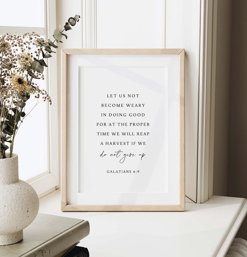 Galatians 6:9 Scripture Print, Christian Wall Art (digital Download) - Etsy