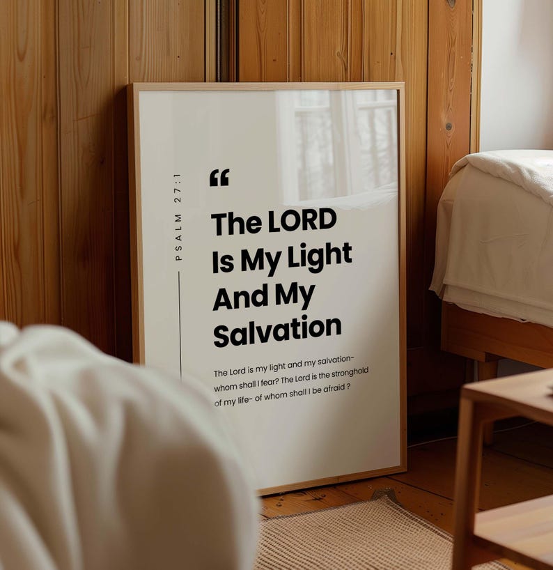 Psalm 27 NIV Bible Verse Art: Christian Scripture Print (digital ...