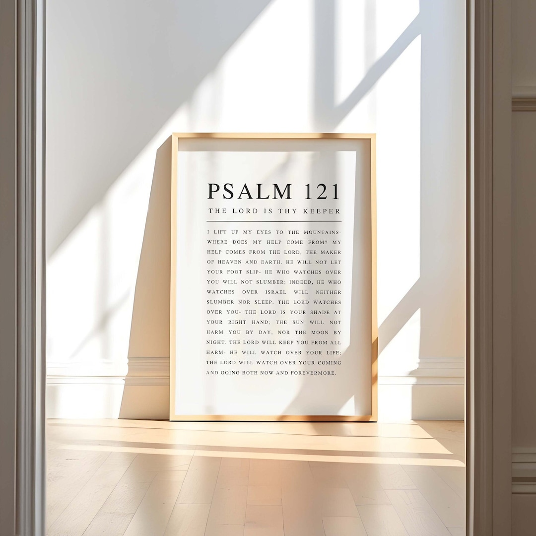 Psalm 121 NIV the LORD is Thy Keeper Bible Verse Wall Art, Christian ...