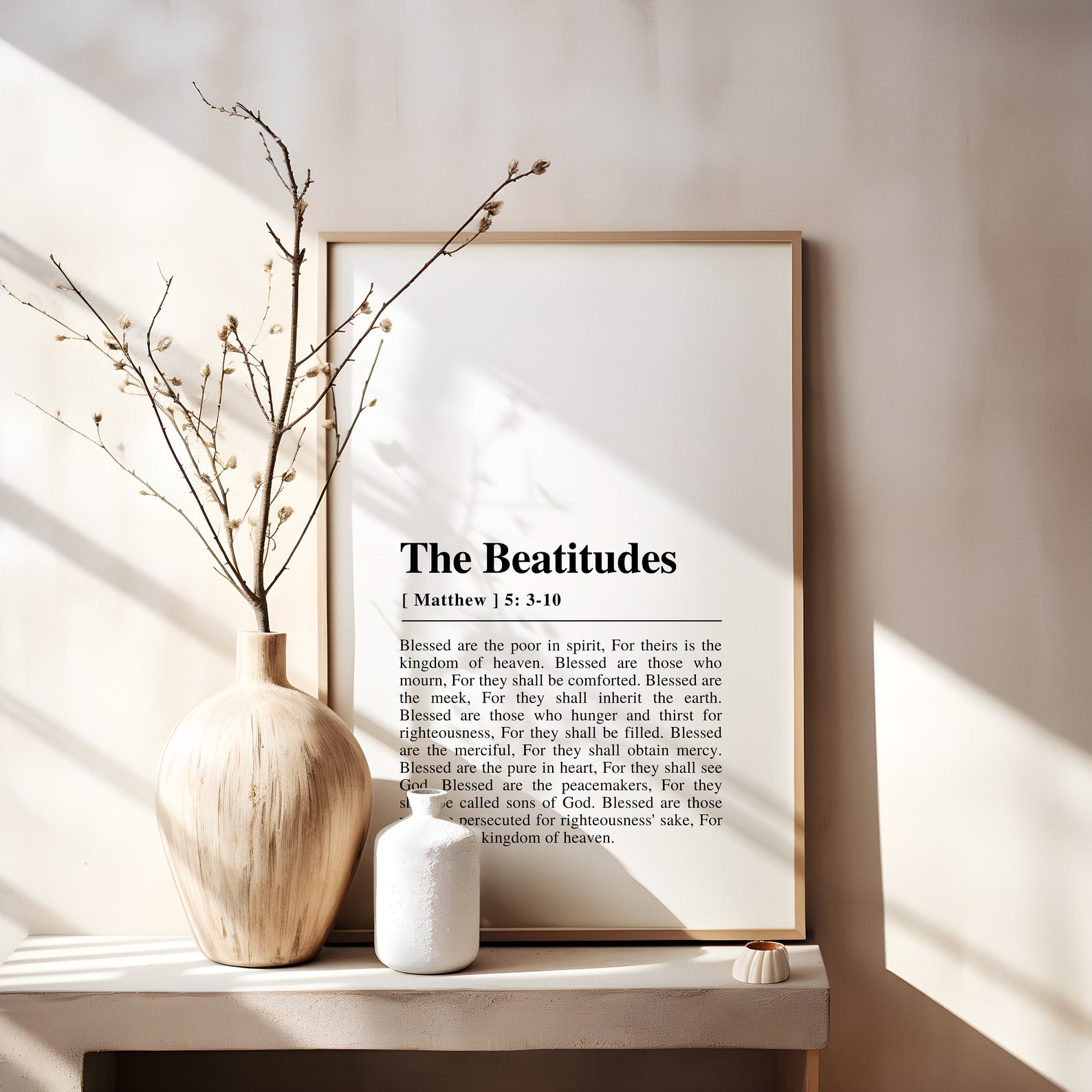 The Beatitudes Matthew 5:3-10 NKJV Christian Home Décor - Etsy