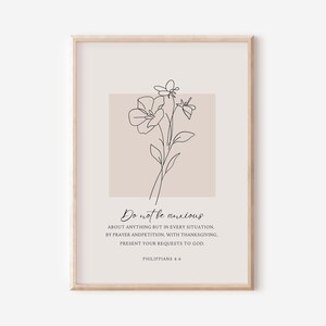 Philippians 4:6 NIV Do Not Be Anxious About Anything, Christian Wall ...