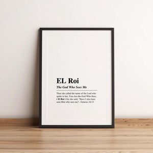 El Roi Printable Wall Art: Christian Home Decor (digital Download) - Etsy