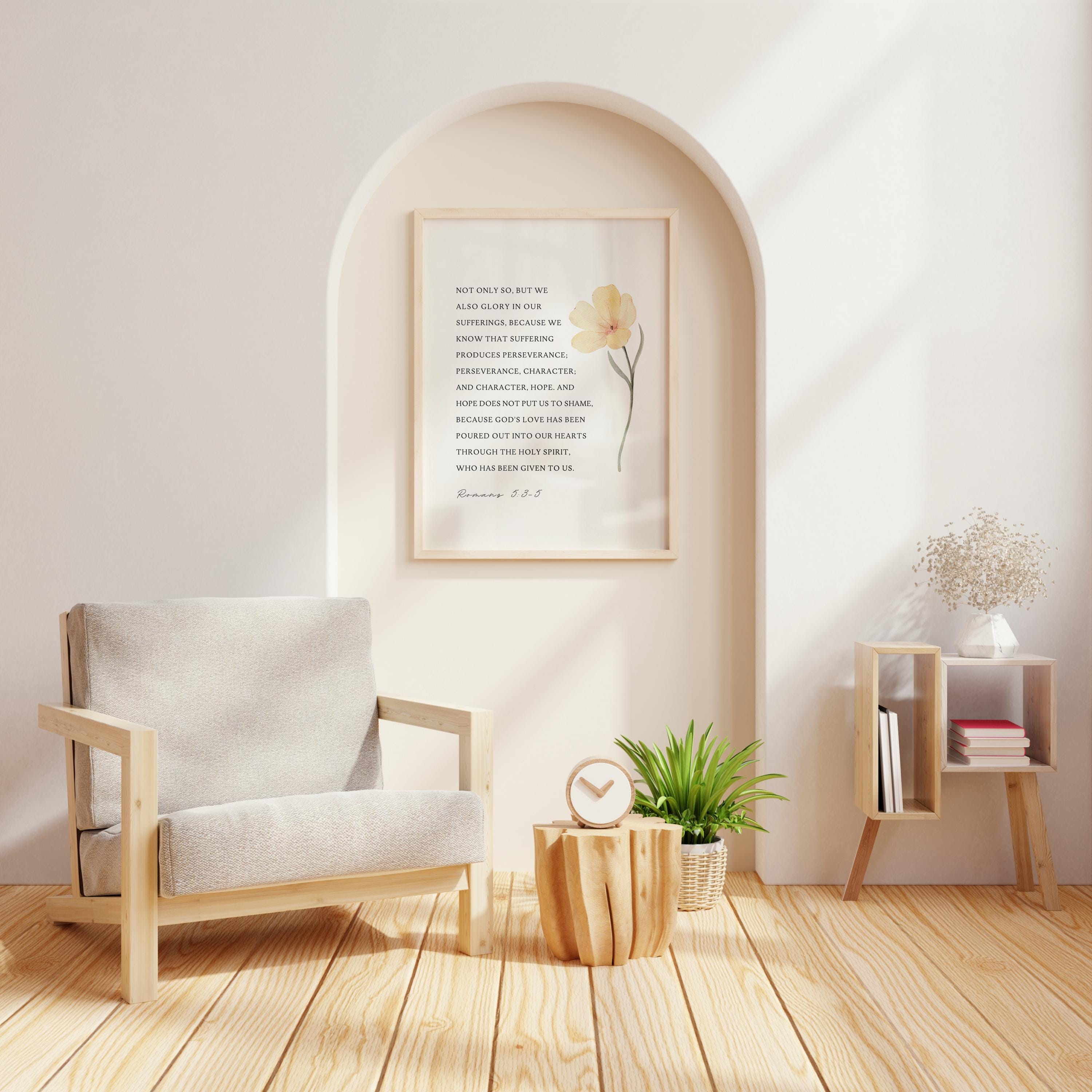 Romans 5:3-5 NIV Bible Verse Wall Art, Perseverance, Character, Hope ...