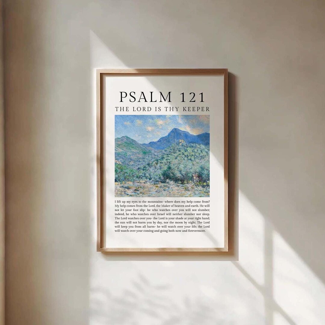 Psalm 121 NIV the LORD is Thy Keeper Bible Verse Wall Art, Christian ...