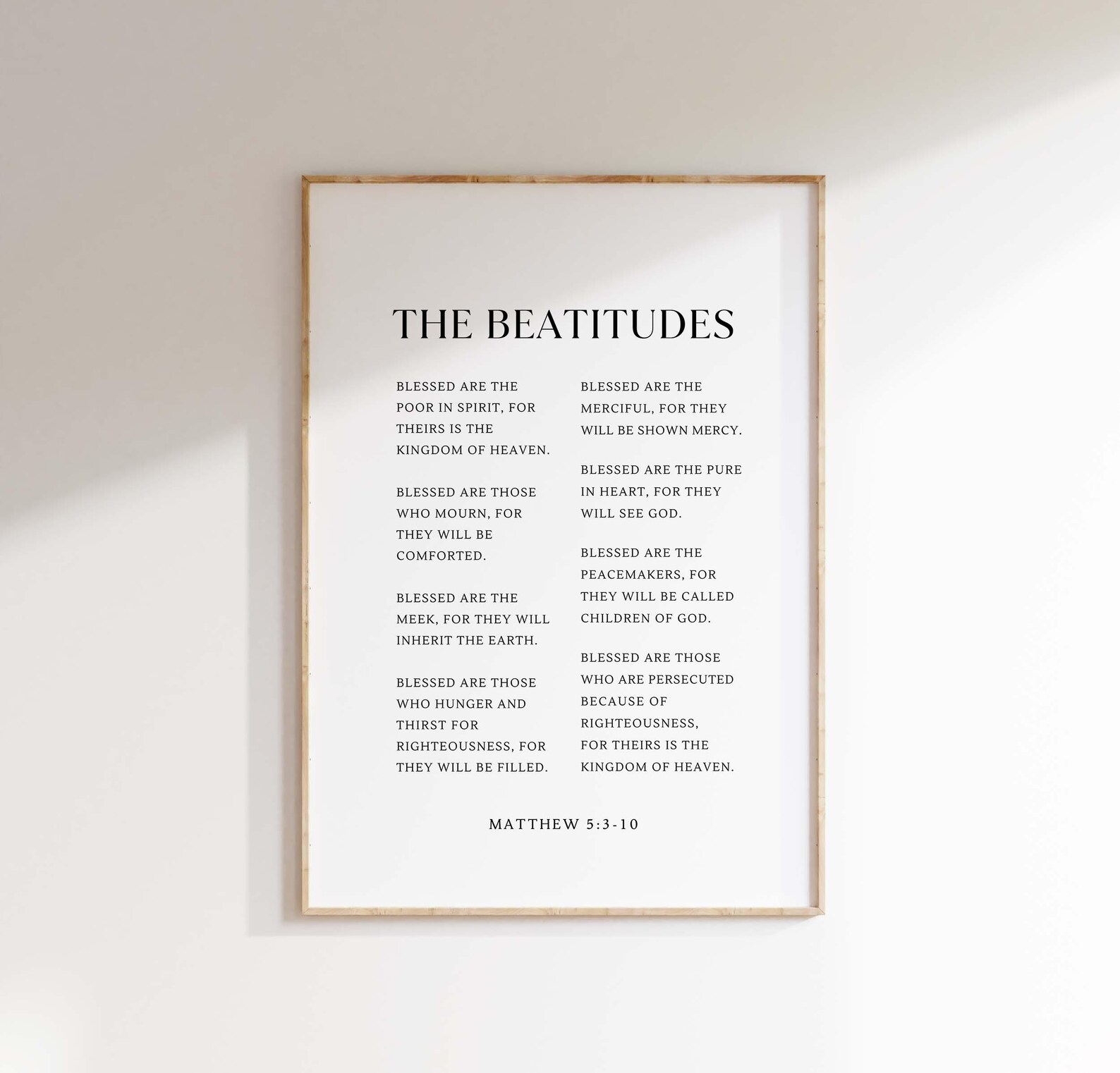 The Beatitudes Wall Art, Christian Home Decor (digital Download) - Etsy
