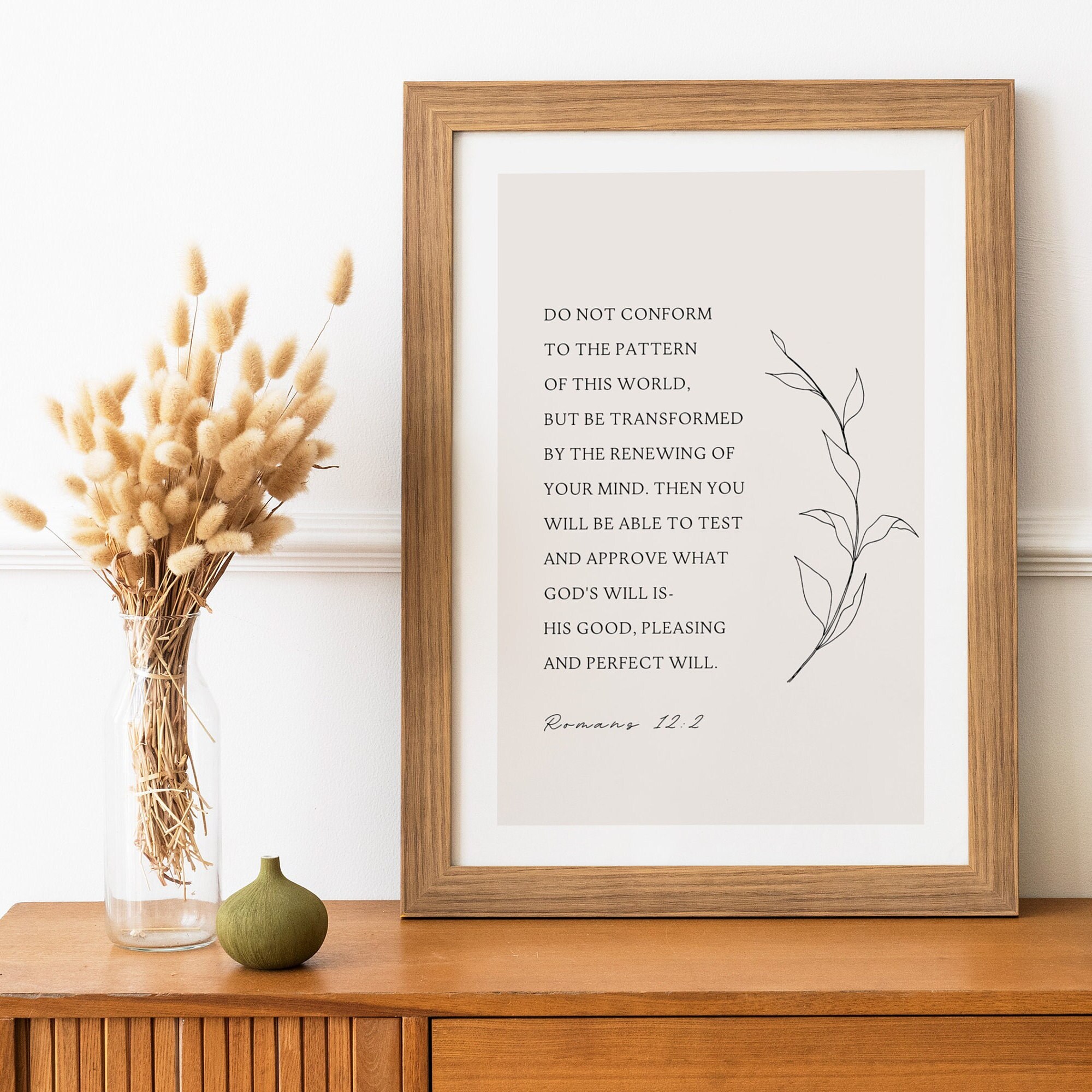 Romans 12:2 Do Not Conform to the Pattern of This World Wall Art, Bible ...