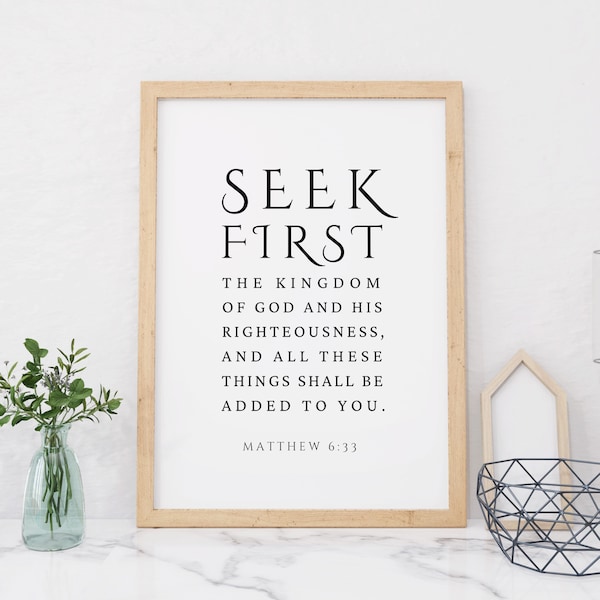 Matthew 6 33 - Etsy