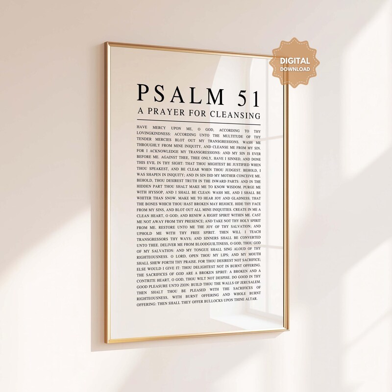 Psalm 51 - Etsy