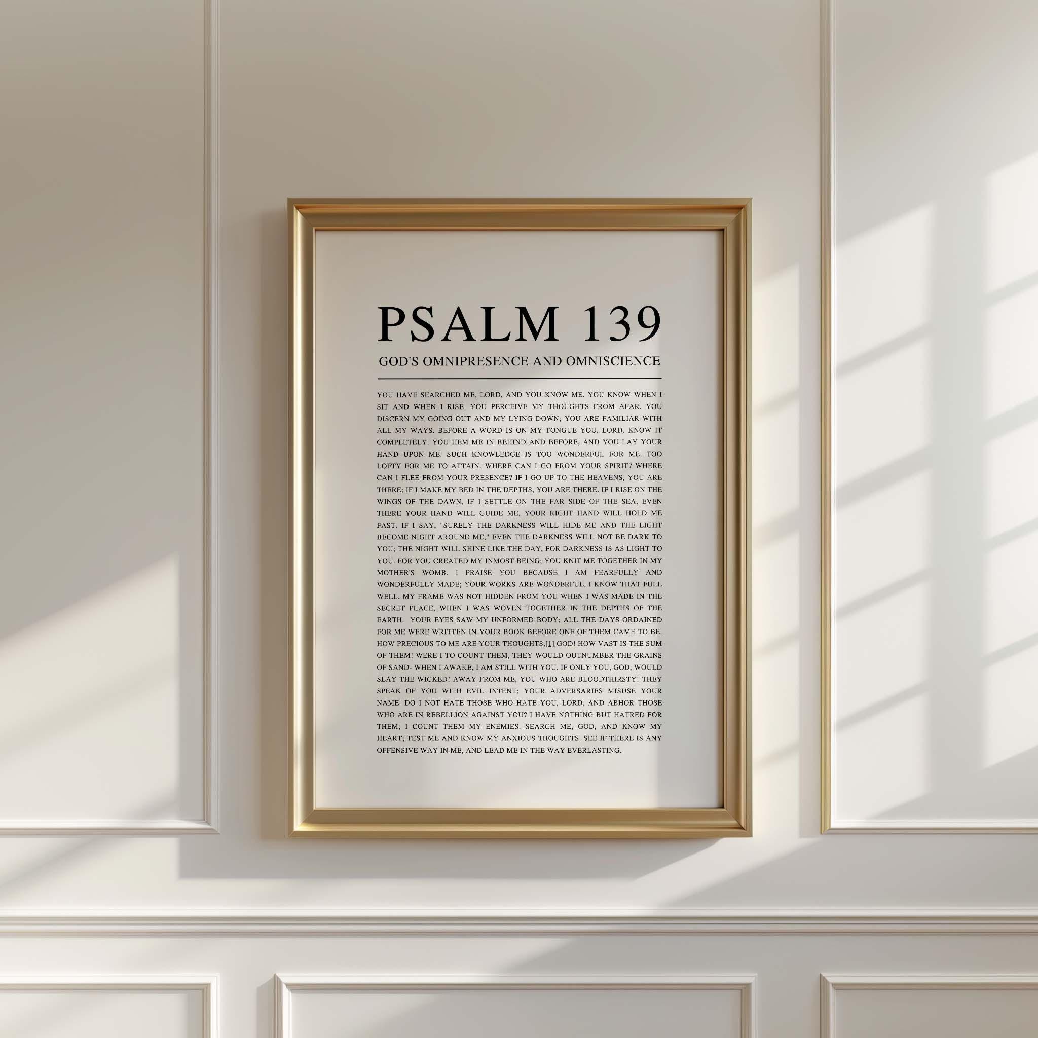 Psalm 139 NIV I Am Fearfully and Wonderfully Made Bible Verse Wall Art ...
