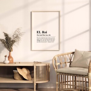 El Roi Wall Art Printable, Names of God, the God Who Sees Me, El Roi ...