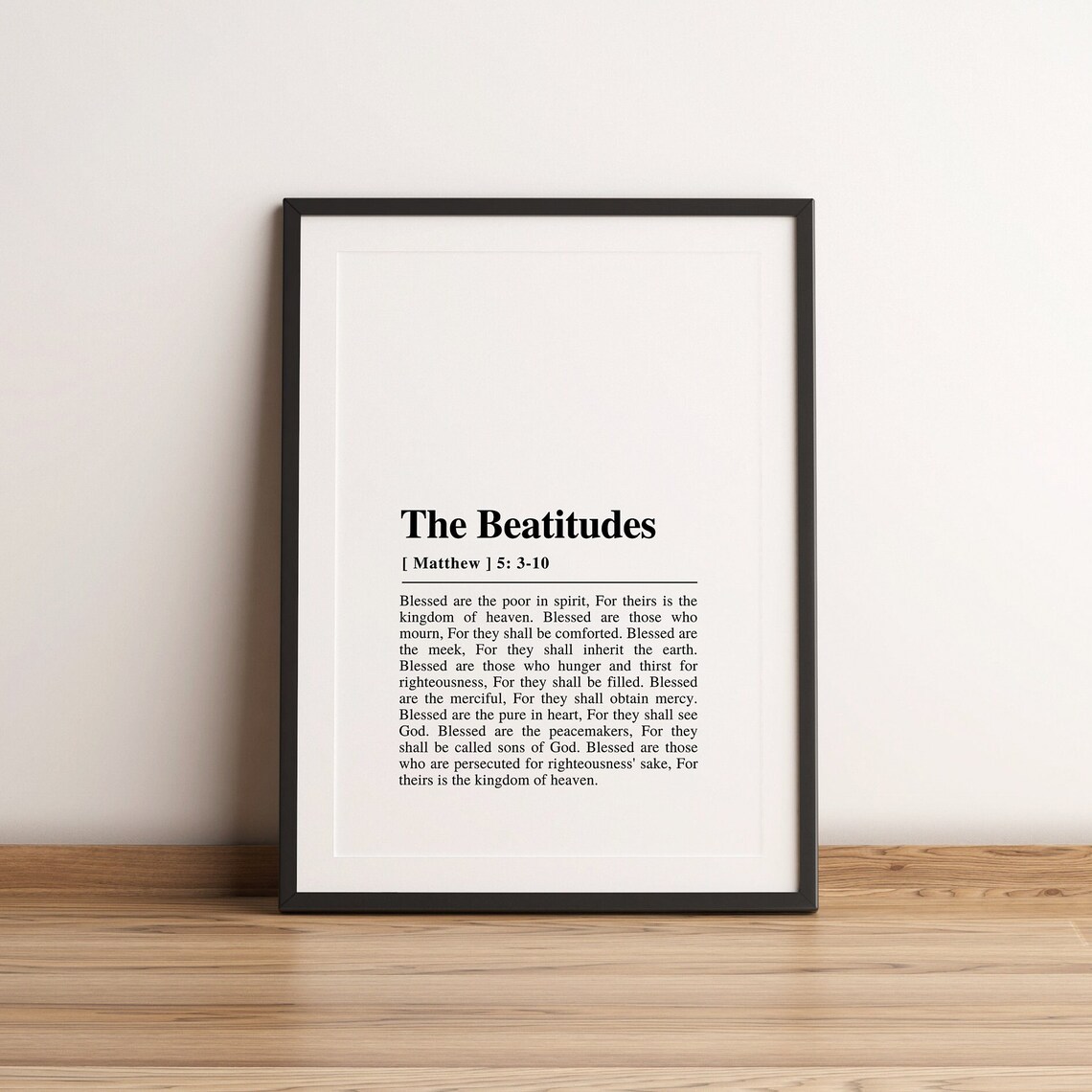 The Beatitudes Matthew 5:3-10 NKJV Christian Home Décor - Etsy