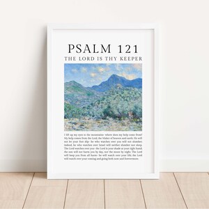 Psalm 121 NIV the LORD is Thy Keeper Bible Verse Wall Art, Christian ...