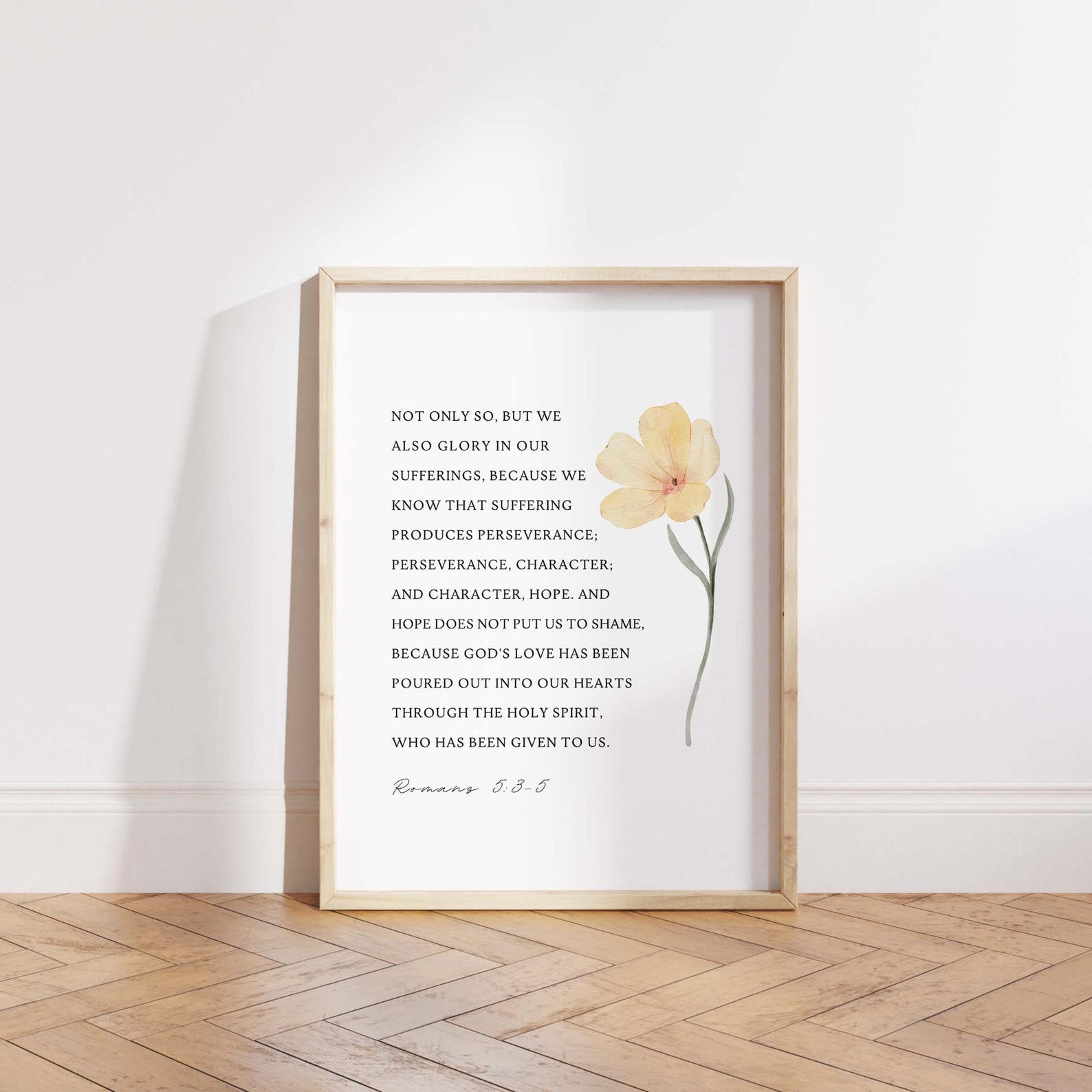 Romans 5:3-5 NIV Bible Verse Wall Art, Perseverance, Character, Hope ...