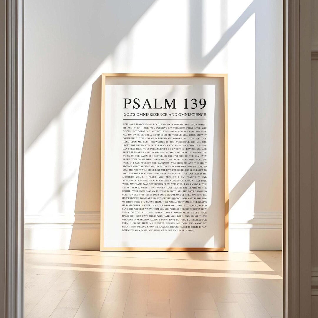 Psalm 139 NIV I Am Fearfully and Wonderfully Made Bible Verse Wall Art Print, Scripture ...