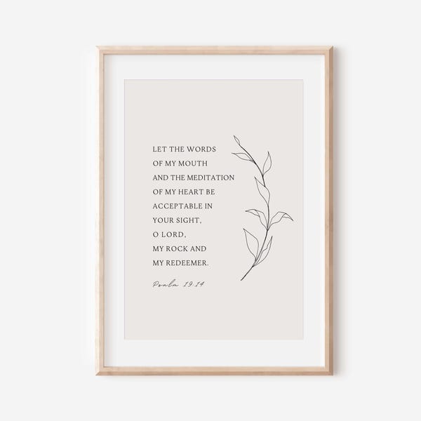 Psalm 19 14 - Etsy