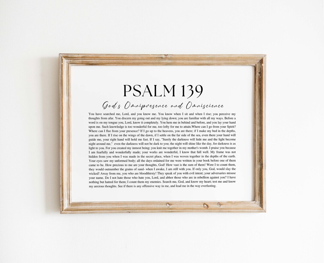 Psalm 139 NIV I Am Fearfully and Wonderfully Made, Bible Verse Wall Art Print, Scripture Digital ...