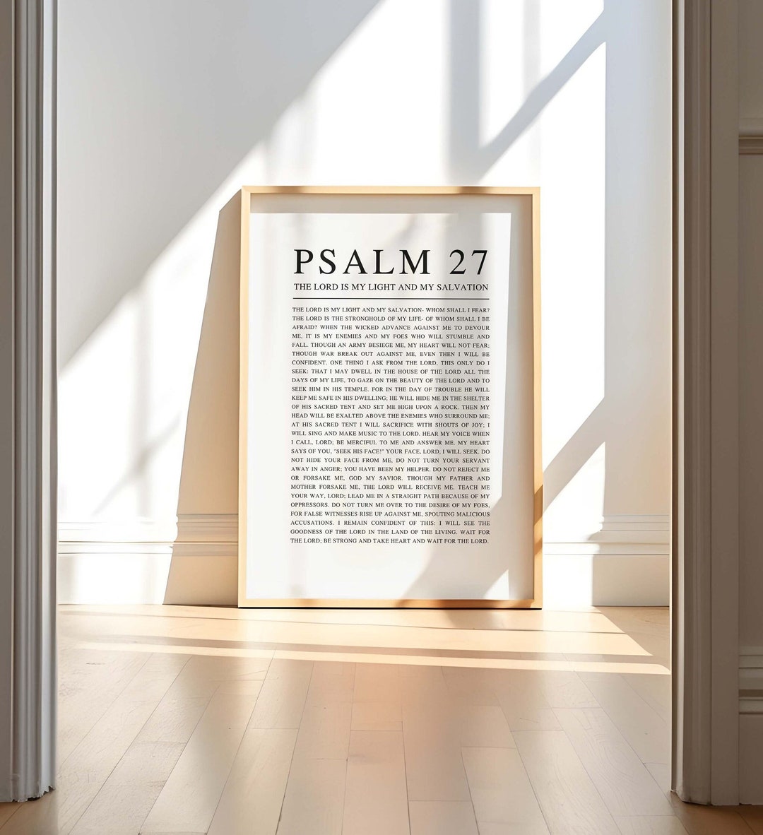 Psalm 27 NIV the Lord is My Light and My Salvation, Psalm 27 Print ...