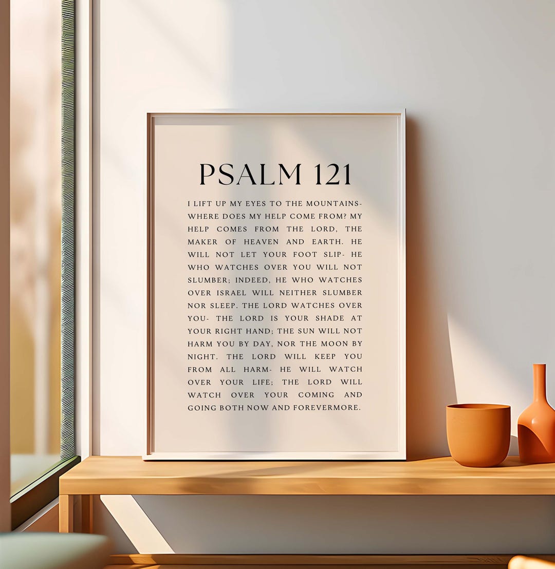 Psalm 121 NIV the LORD is Thy Keeper Bible Verse Wall Art, Christian ...