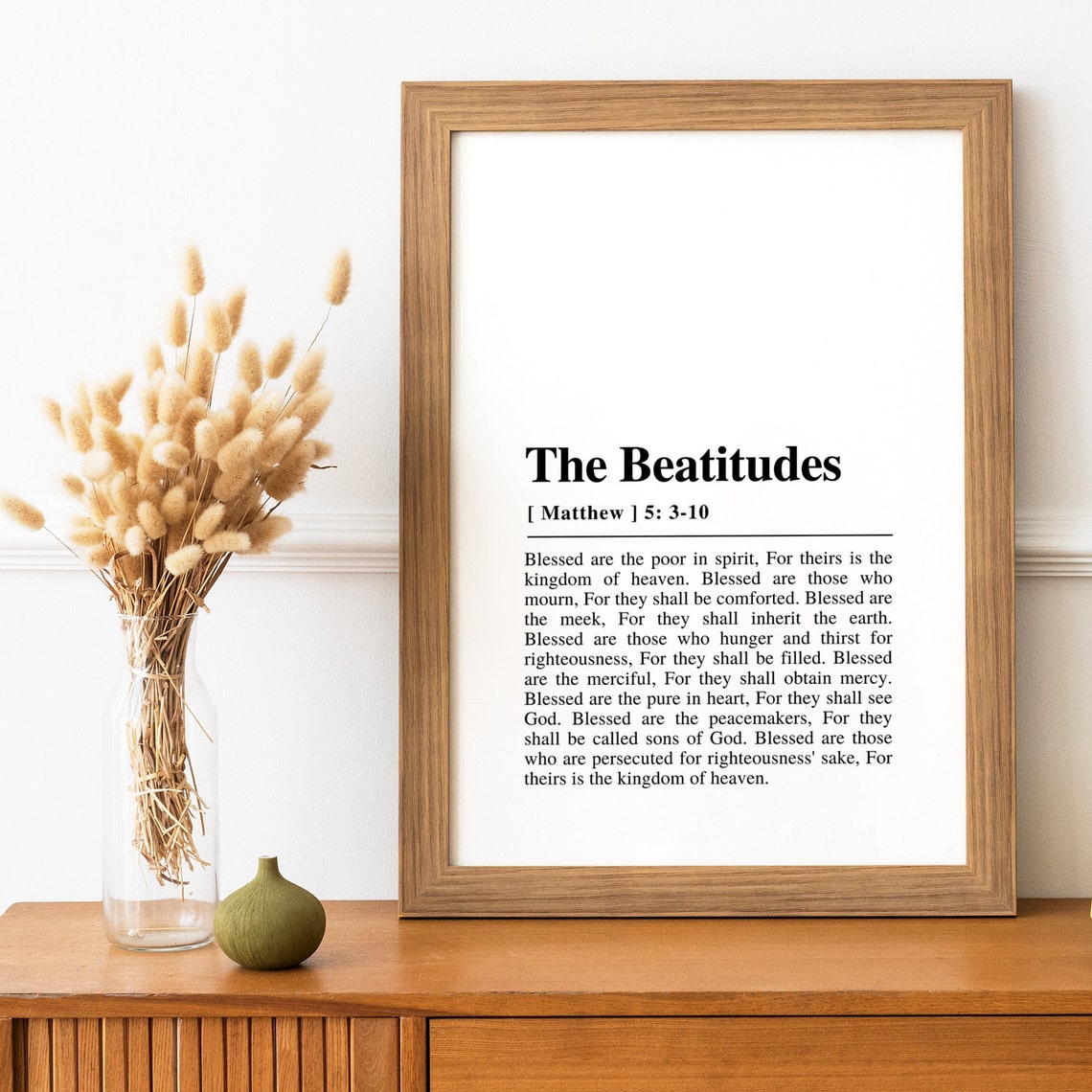 The Beatitudes Matthew 5:3-10 NKJV Christian Home Décor - Etsy
