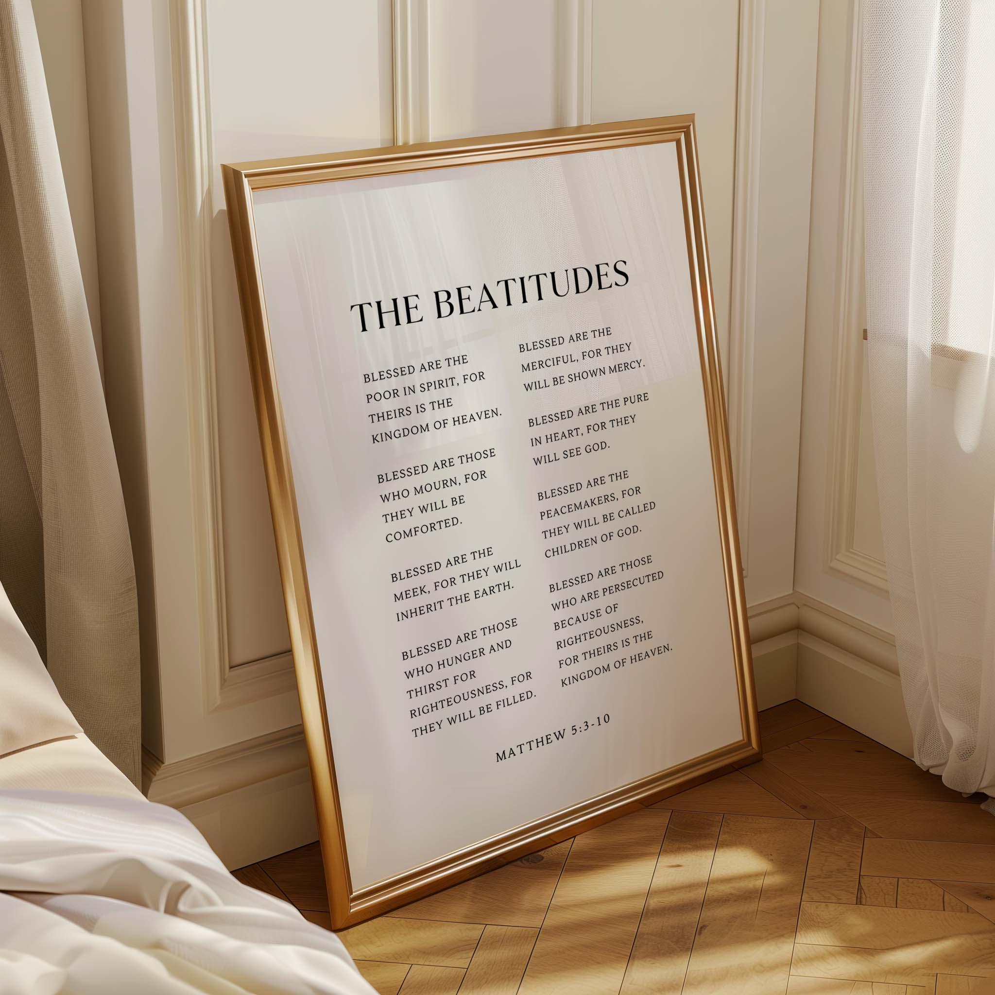 The Beatitudes Wall Art, Christian Home Decor (digital Download) - Etsy