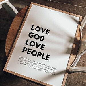 Matthew 22:36-40 NIV Love God Love People, Love the Lord Your God ...