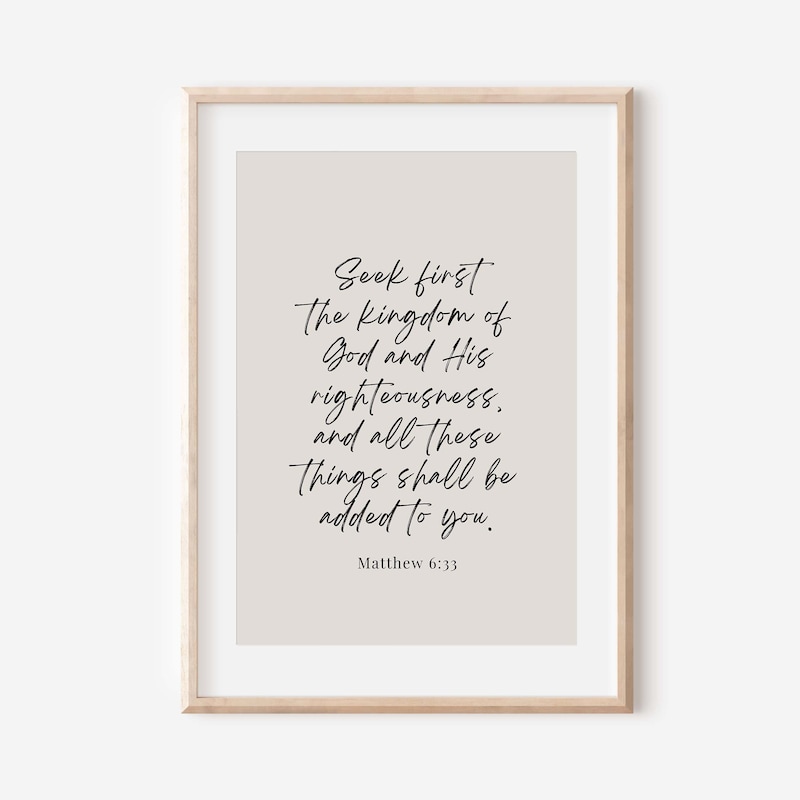 Matthew 6 33 - Etsy