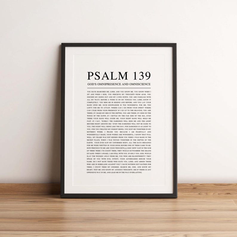 Psalm 139 NIV I Am Fearfully and Wonderfully Made Bible Verse Wall Art ...