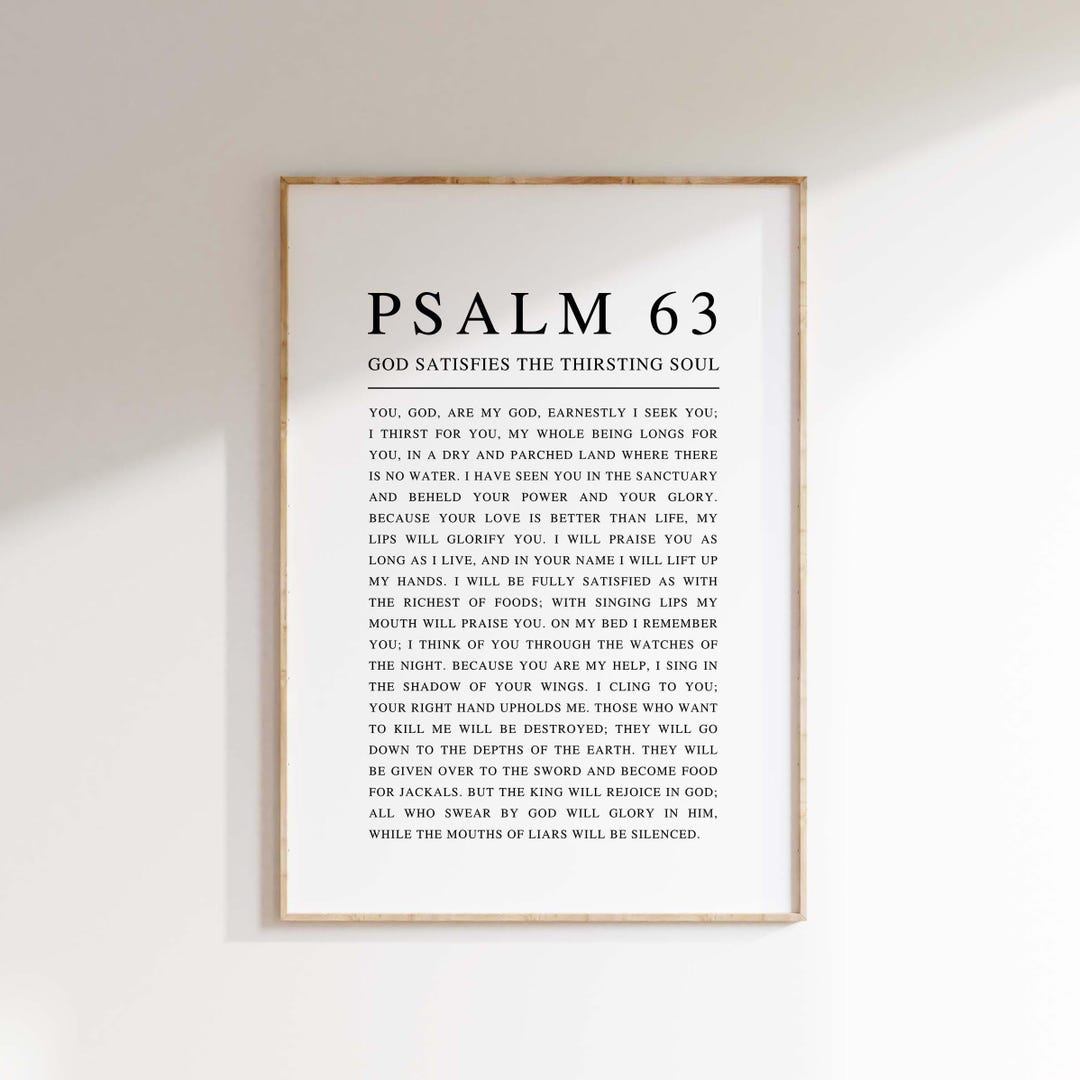 Psalm 63 NIV Scripture Print: Christian Wall Art (digital Download) - Etsy