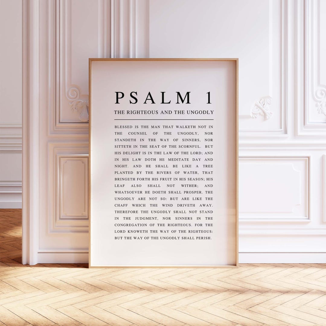 Psalm 1 KJV Bible Verse Print: Christian Wall Art (digital Download) - Etsy