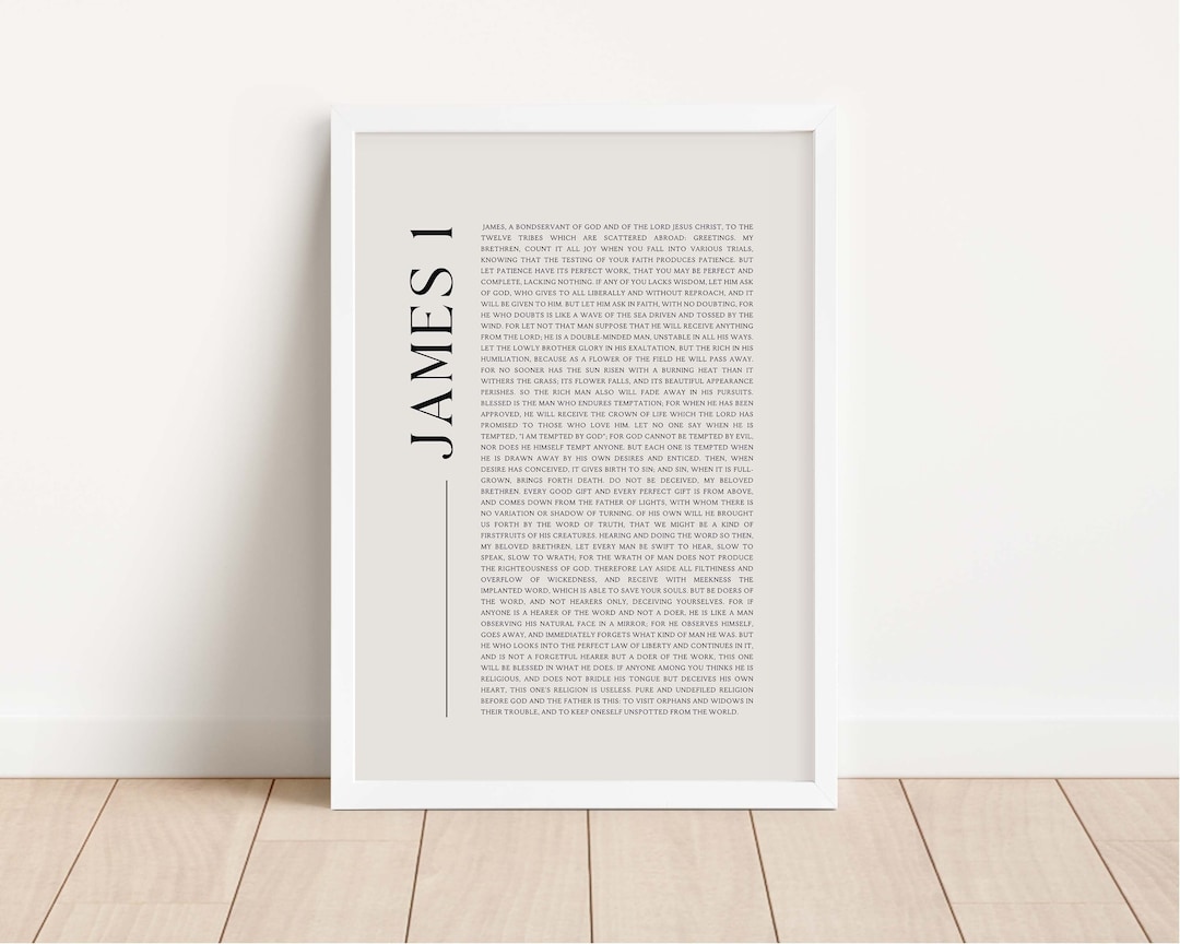 James 1 Bible Verse Printable: Christian Scripture Wall Art (digital ...