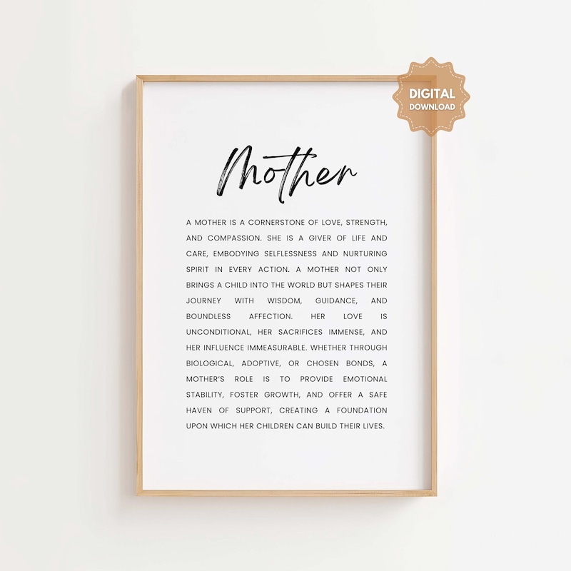 Mother Definition - Etsy
