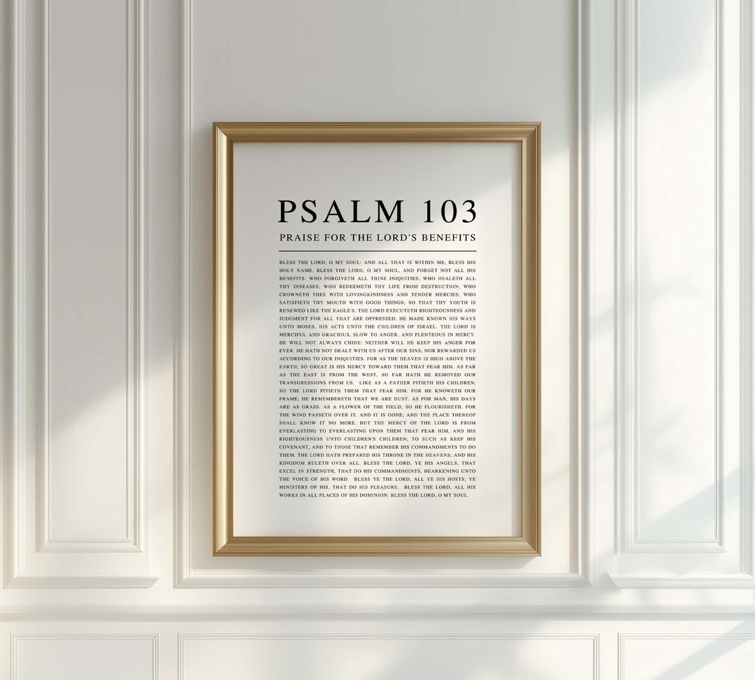 Psalm 103 KJV, Bless the Lord O My Soul, Scripture Digital Download ...
