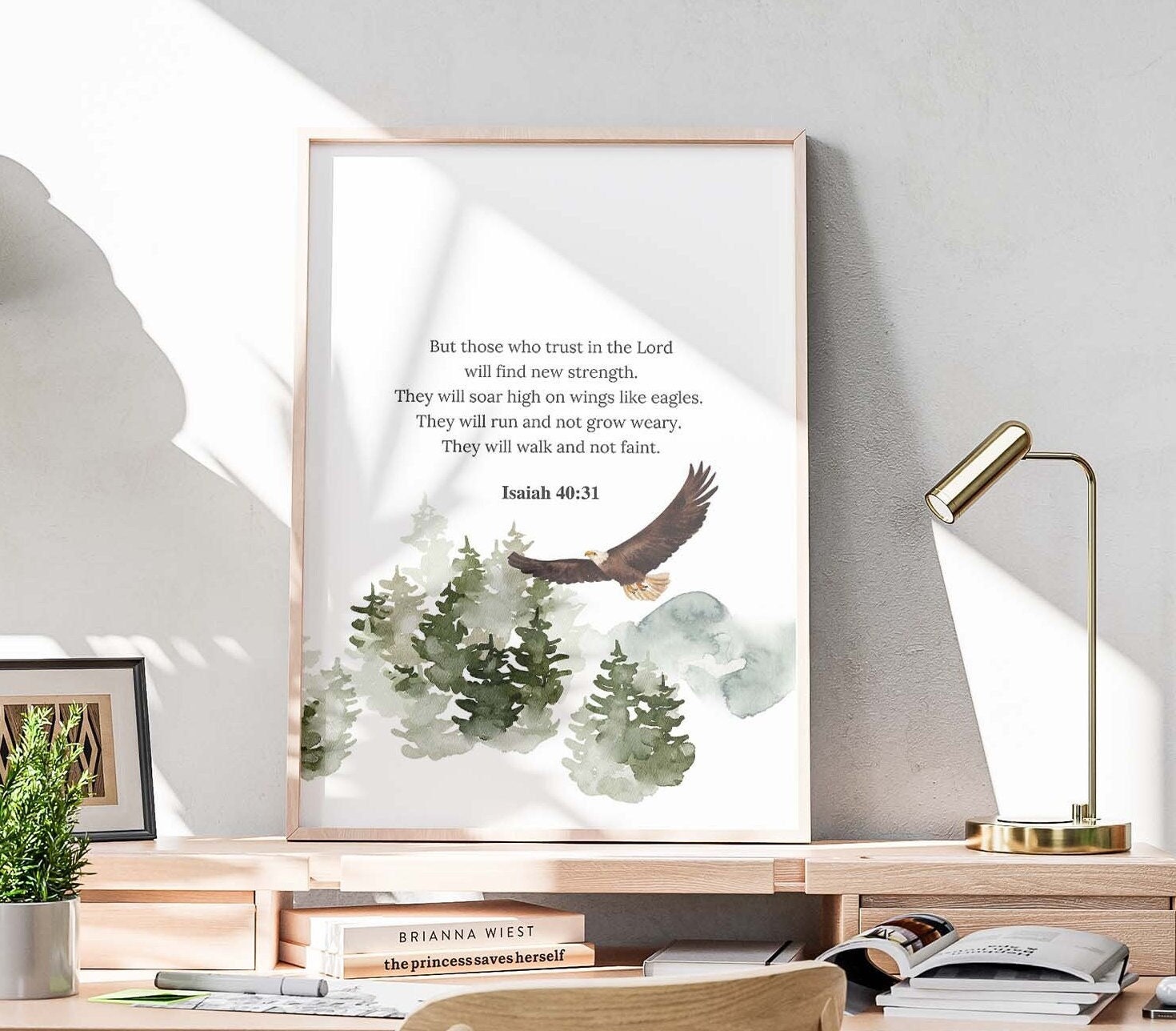 Isaiah 40:31 NLT Eagles Wing, Wall Art, Christian Wall Art Printable ...