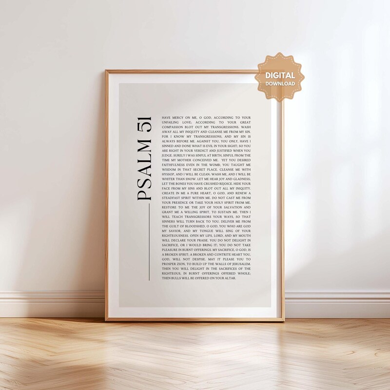 Psalm 51 - Etsy